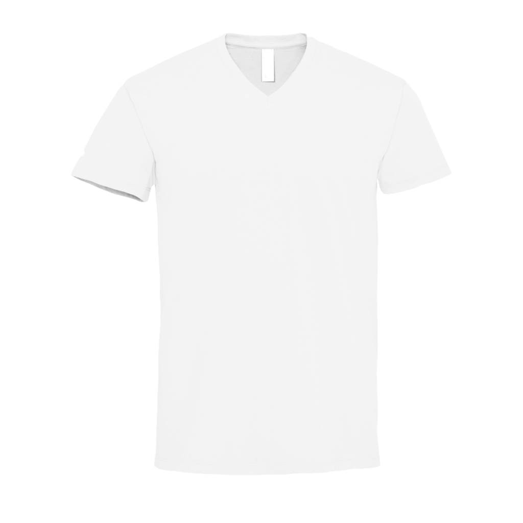 T-SHIRT BLANC COL V - PROSCOM